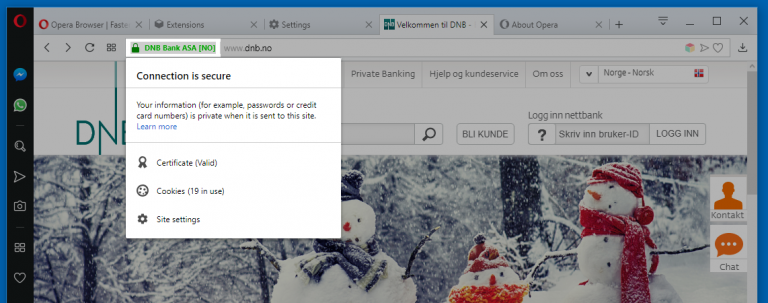 Security and privacy - Opera Help