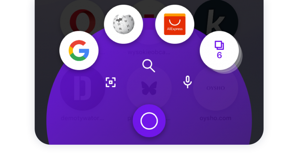 Кнопка быстрого действия - Opera Touch - Opera Help