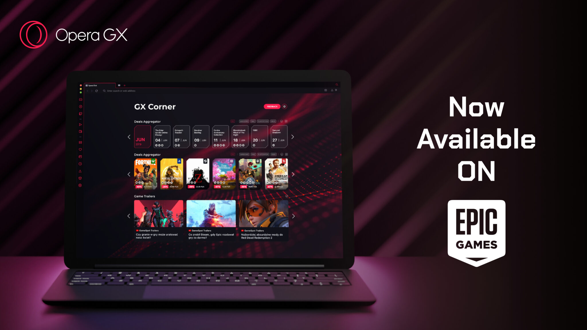 Opera GX – the world’s only browser for gamers – debuts on the Epic ...
