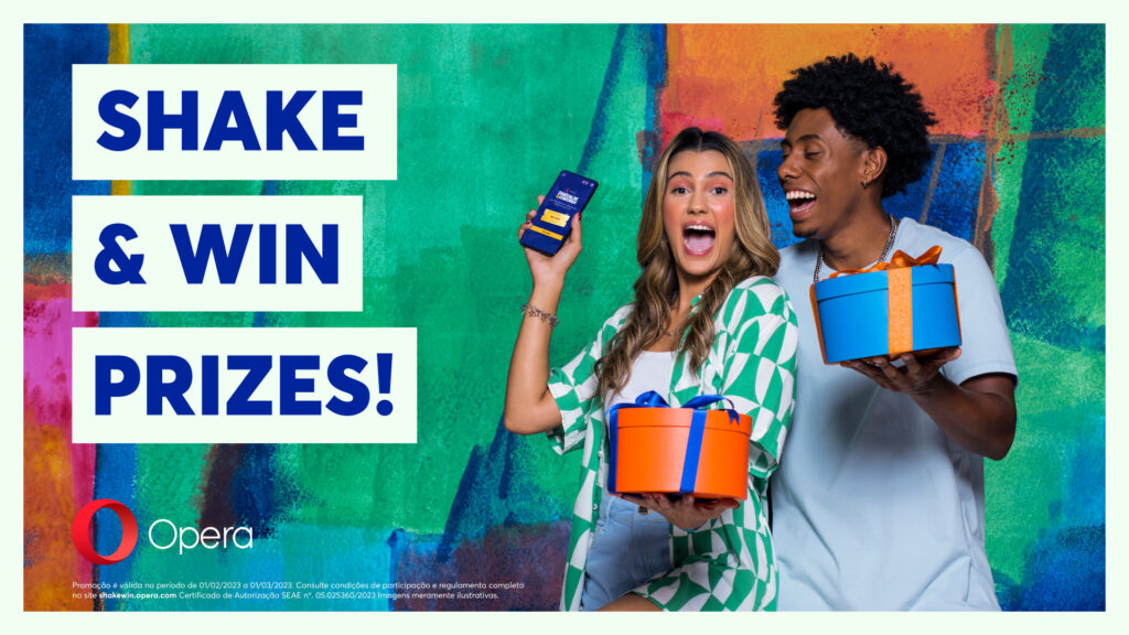 Opera launches “Shake and Win” campaign, offering users across Brazil ...