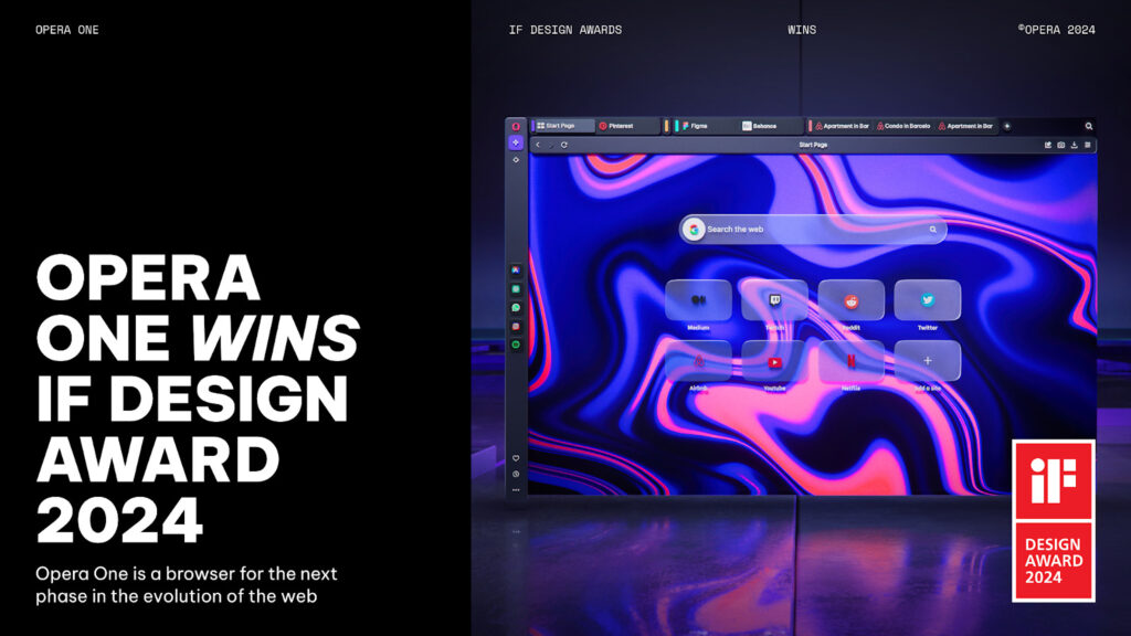 Opera One wins the iF Design Award 2024 - Opera Newsroom