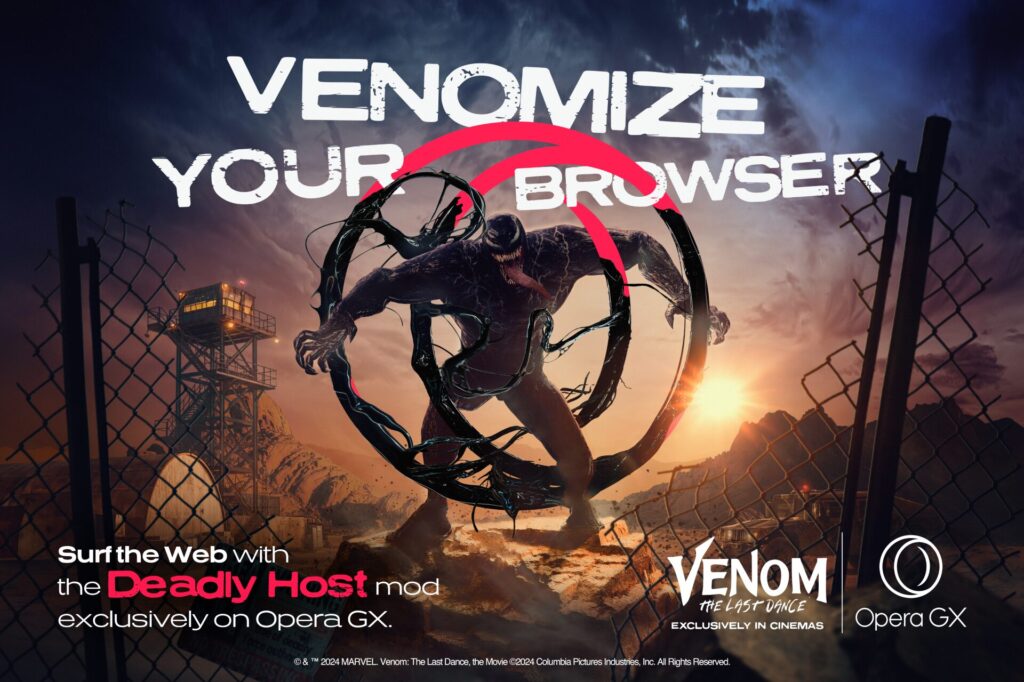 Opera GX gets Venomized in epic collaboration with Venom: The Last ...