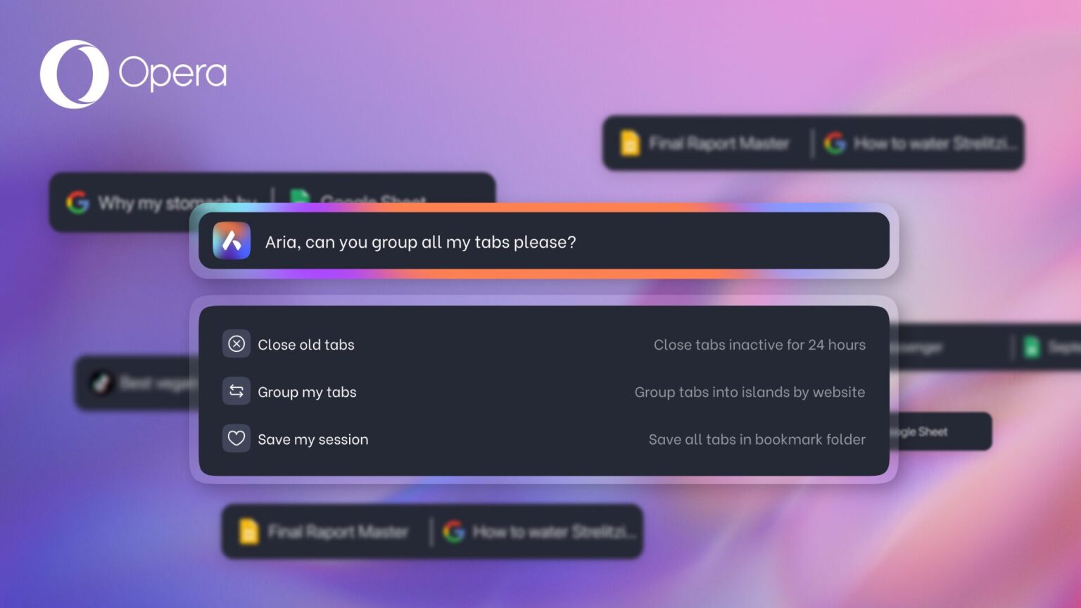 Opera introduces AI powered Tab Commands - Opera Newsroom