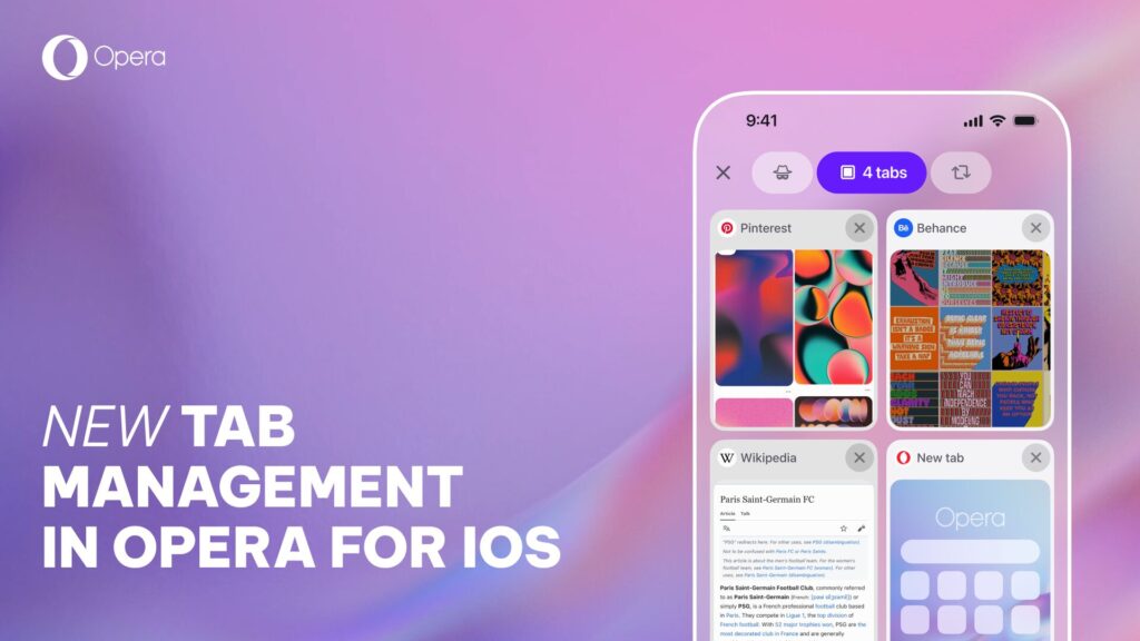 Opera Introduces the Most Advanced Tab Management for iOS - Opera Newsroom