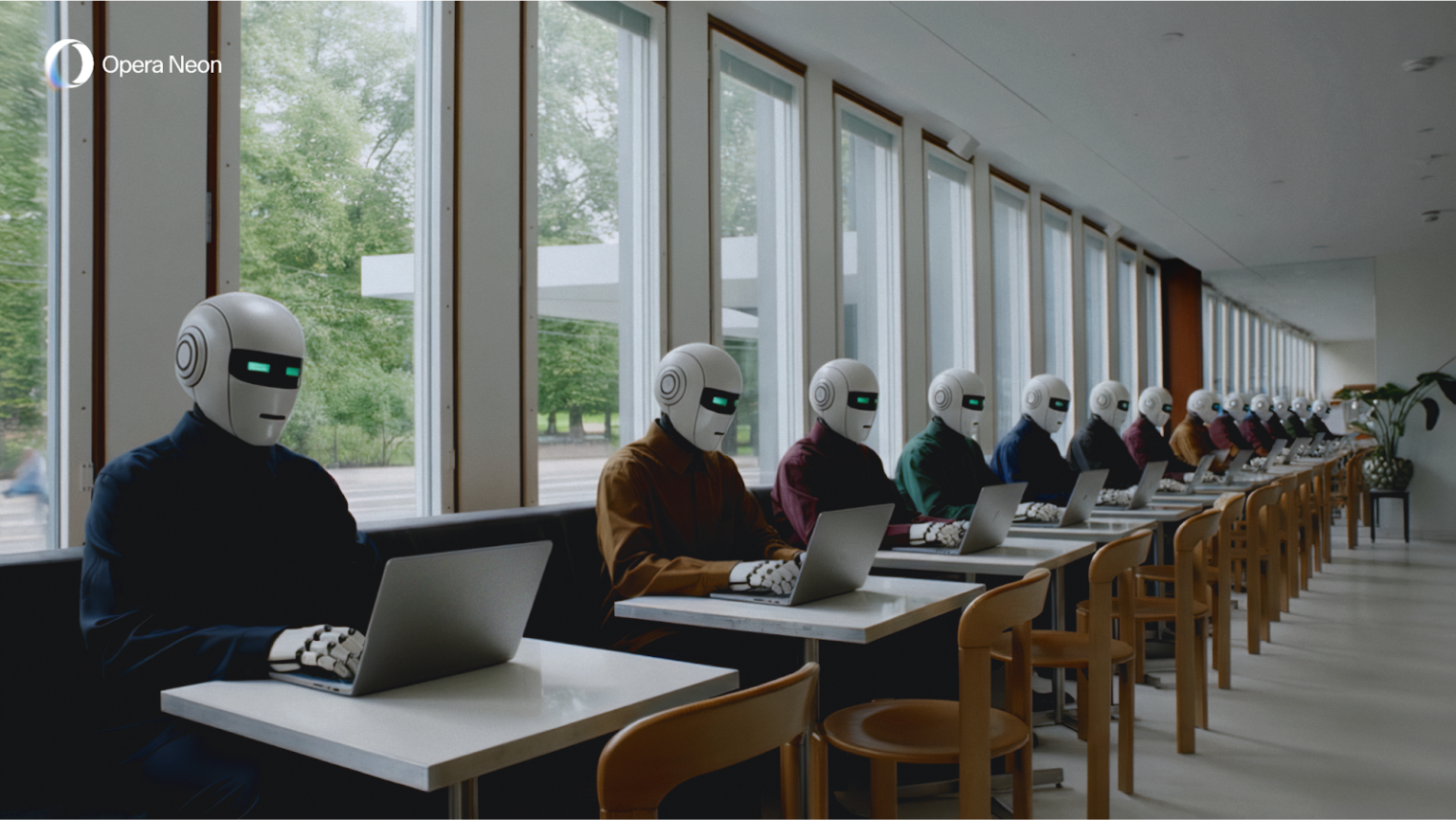 Opera Neon presents one minute deep research - Opera Newsroom